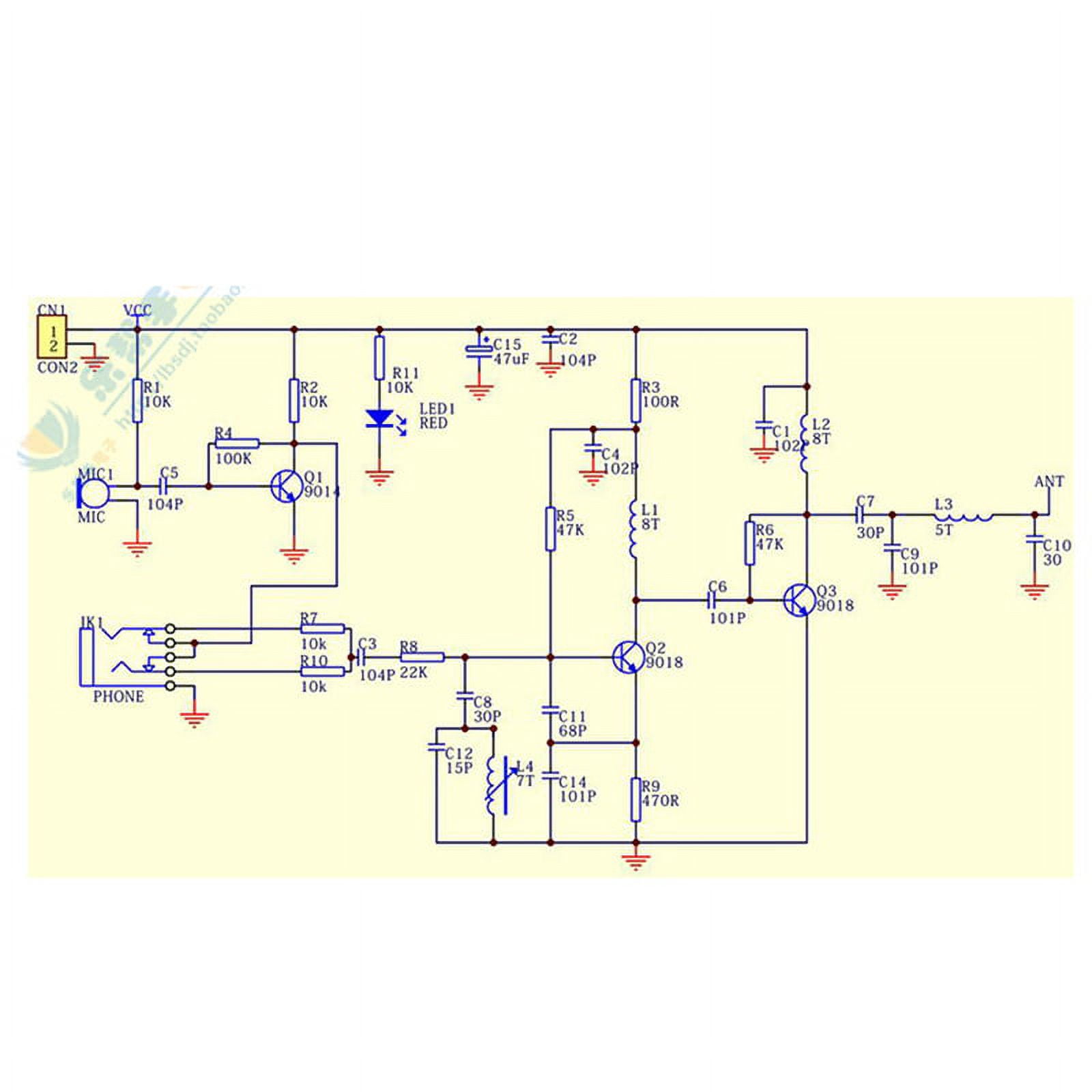 FM Stereo Radio Module With Microphone DIY Kit 88-108MHz Soldering Practice - Walmart.com