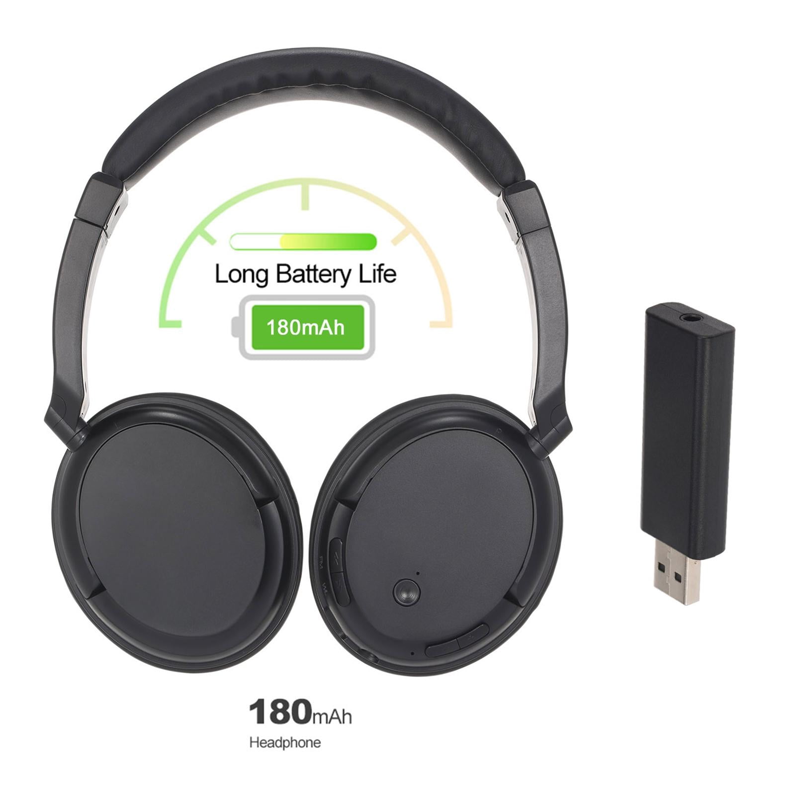 FM Wireless Headphones Over Ear Music Earphones with Transmitter 3.5mm ...