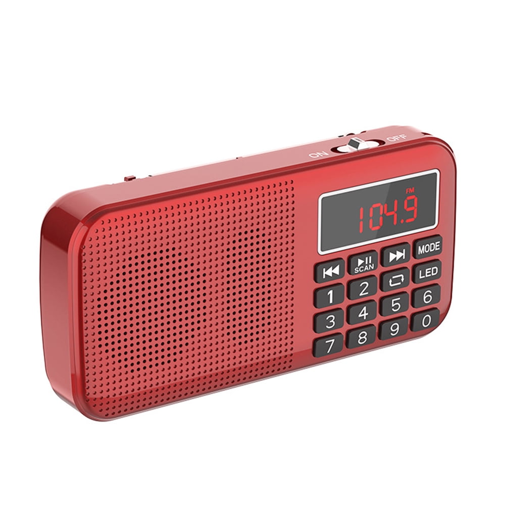 NeveLance FM FM radio small, portable radio, alarm clock, radio battery ...
