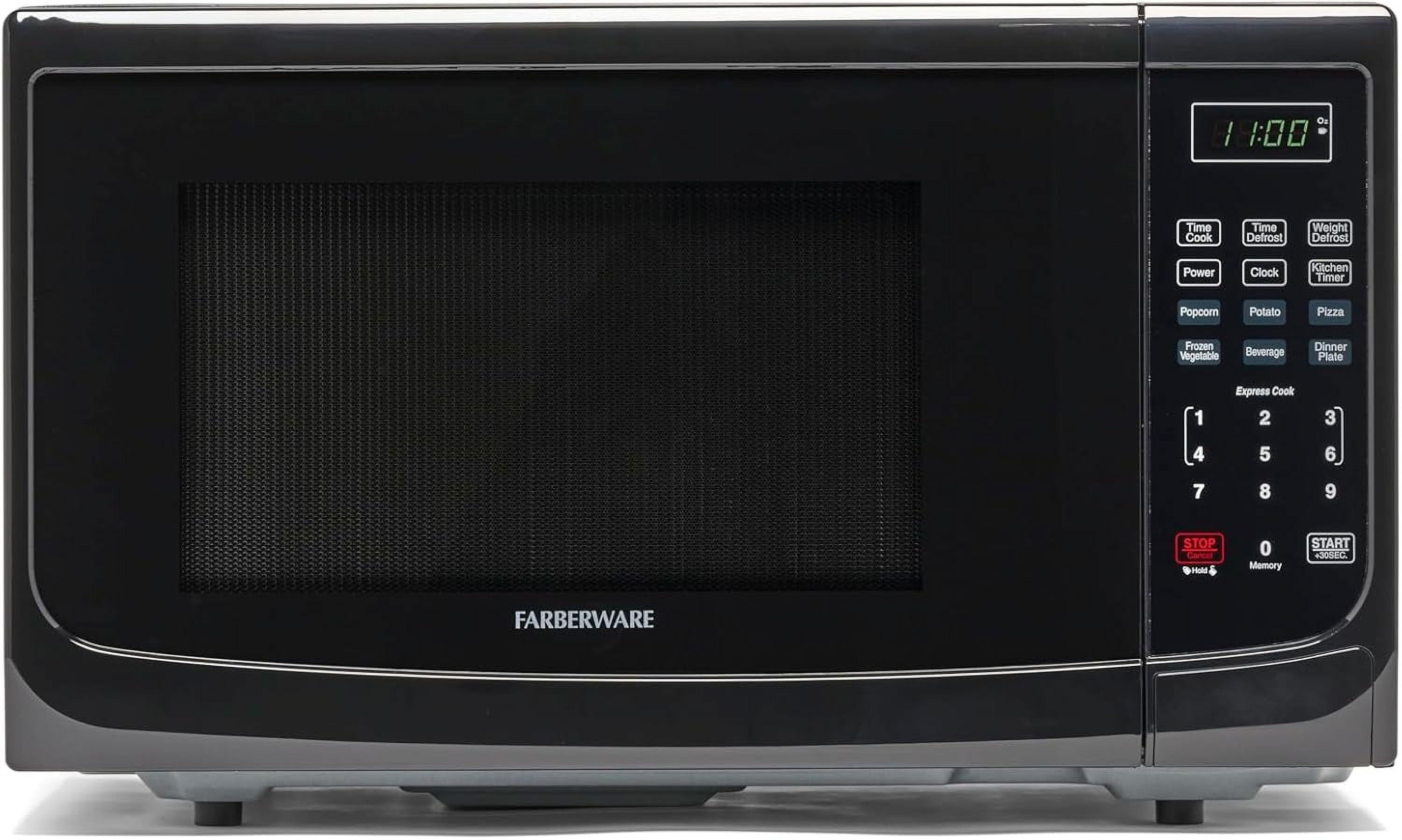 FM11BKA Compact Countertop Microwave Oven 1.1 Cu. Ft. 1100-Watt with ...
