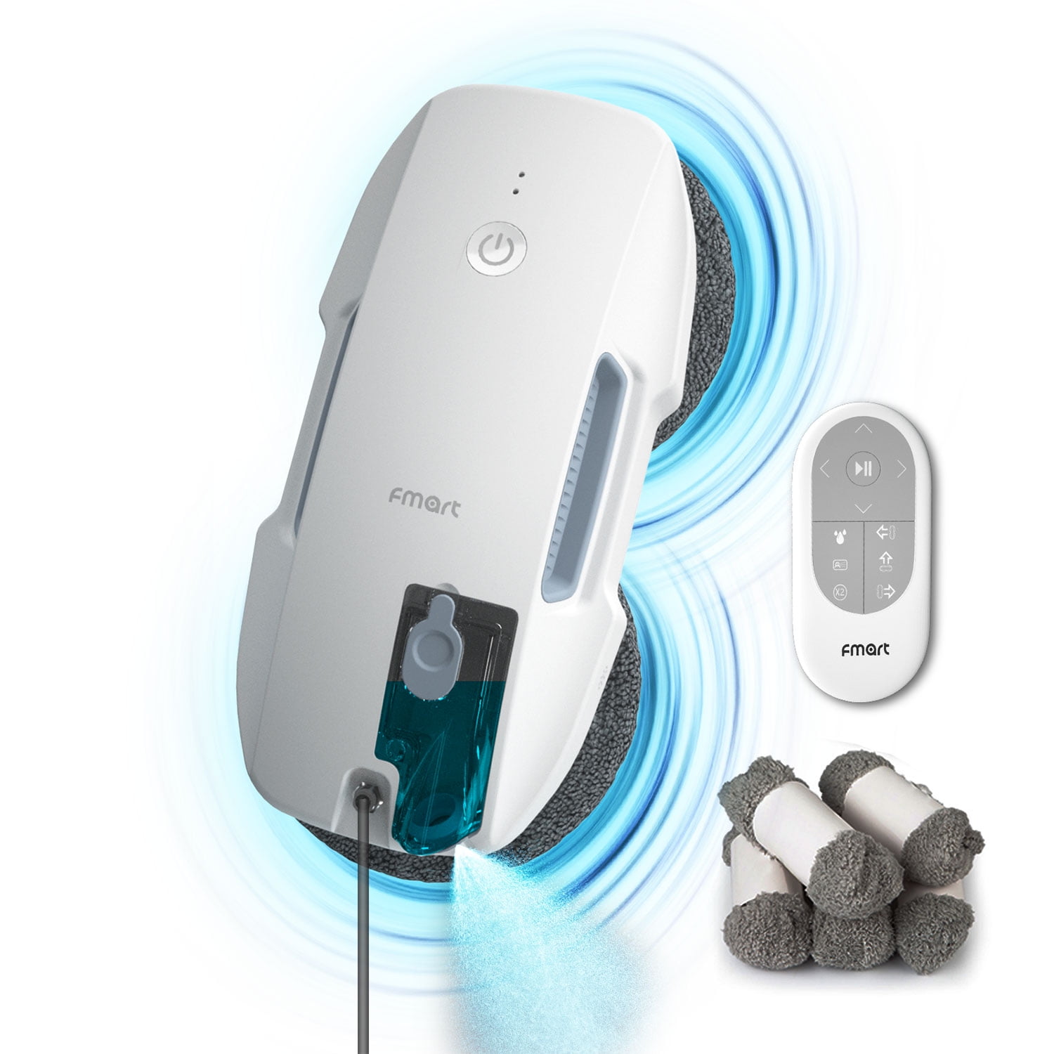 FMART T9 Window Cleaning Robot, Smart Ultrasonic Water Spray, AI Path ...