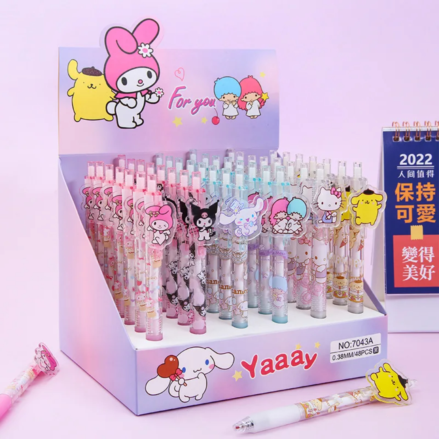 FMAZEHE 48pcs Cartoon Paster Gel Pen Kuromi Pochacco Cinnamoroll Girls ...