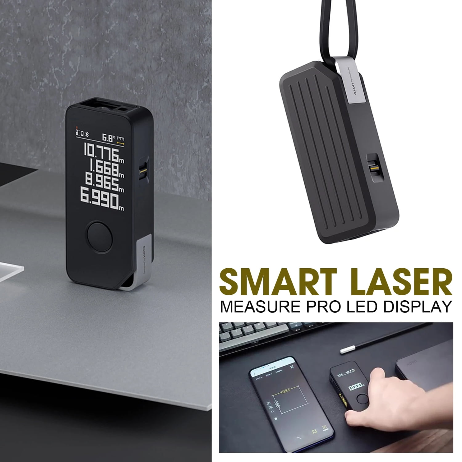 FMAZEHE High-precision Rechargeable Laser Distance Meter laser ...