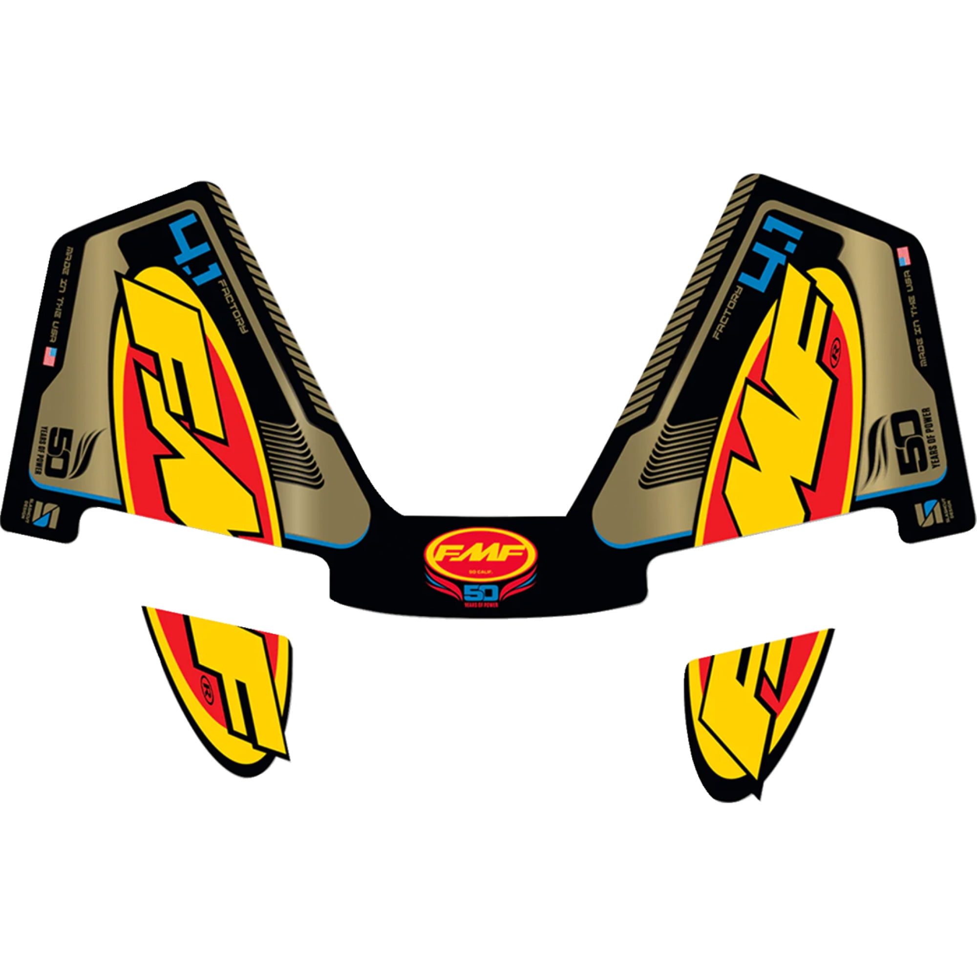 FMF 50th Gold Factory 4.1 RCT Exhaust Wrap Decal (014852) - Walmart.com