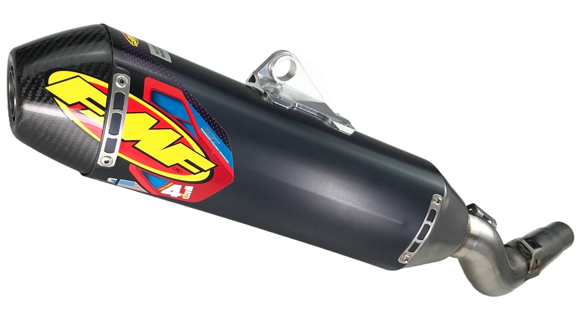 FMF Factory 4.1 Aluminum RCT Slip-On Exhaust Muffler w/Carbon Tip ...
