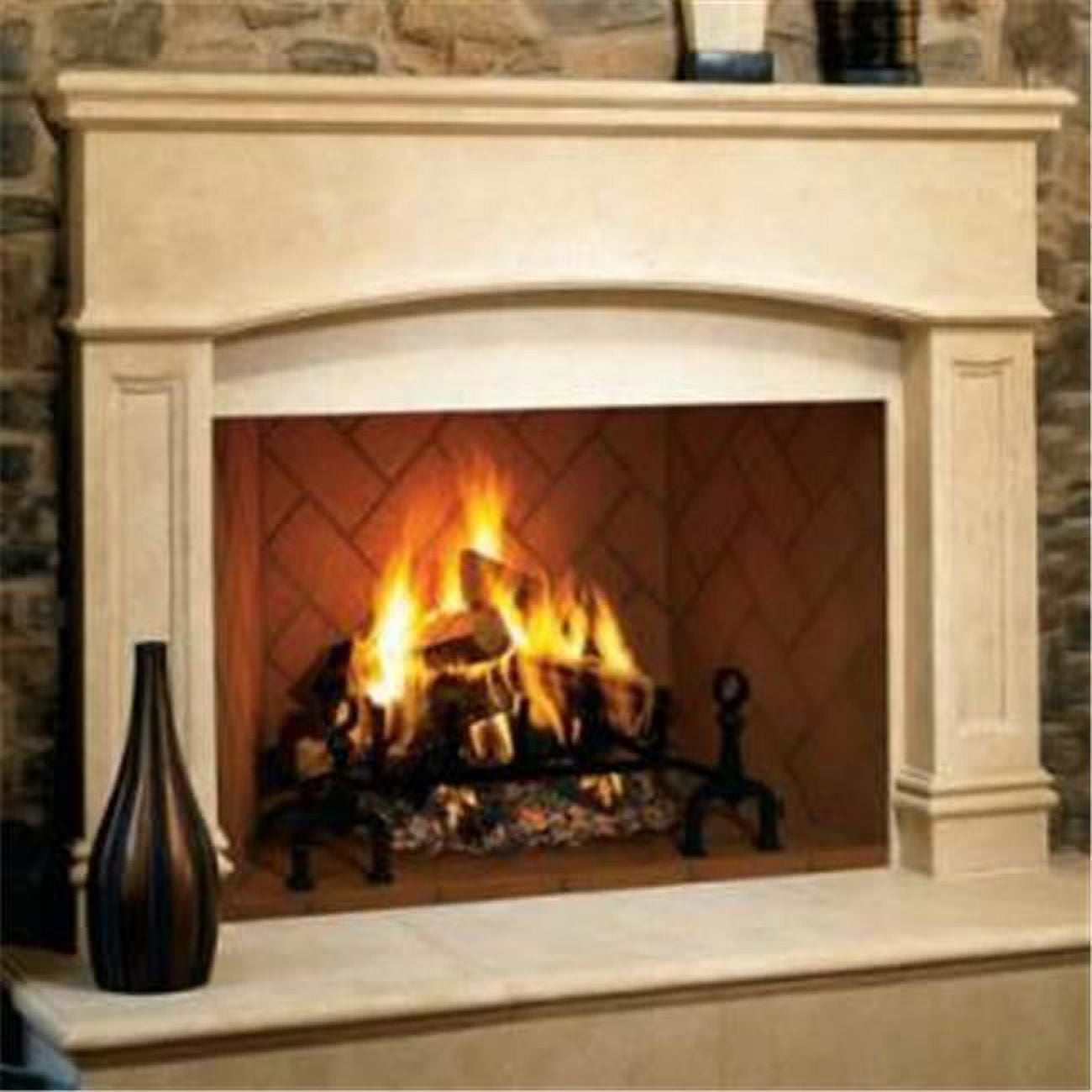 FMI GM36SRA Georgian Masonry 36'' Wood Burning Fireplace with Stacked ...
