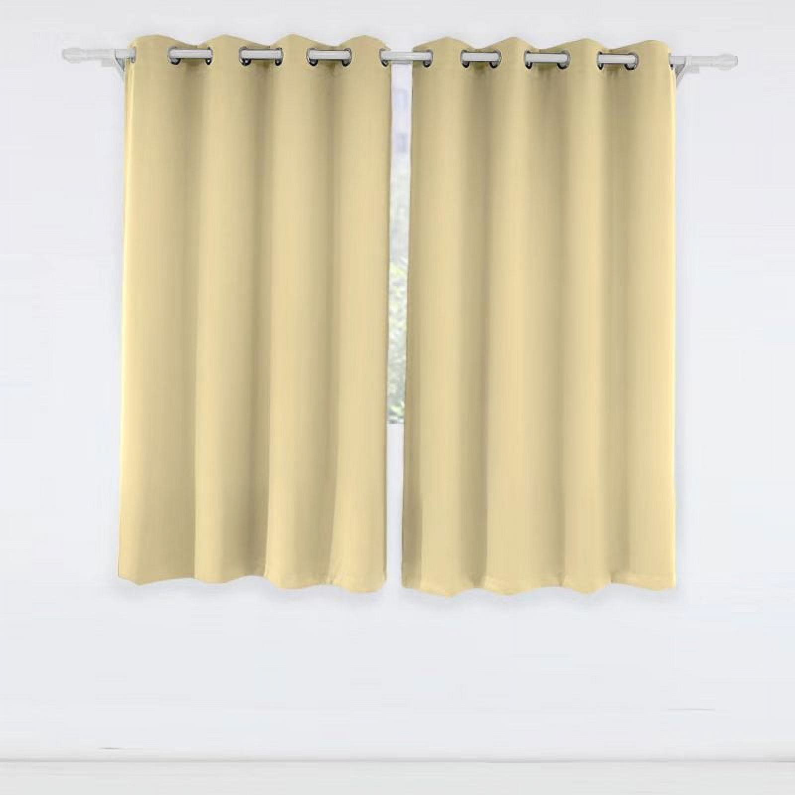 FMIX Blackout Energy Efficient Grommet Single Curtain Panel, Beige, 52" x 45" - Walmart.com
