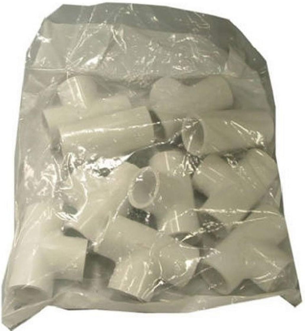 FMLP Products 31405CP 1/2-Inch PVC Pipe Tee - 10 Pack,White - Walmart.com