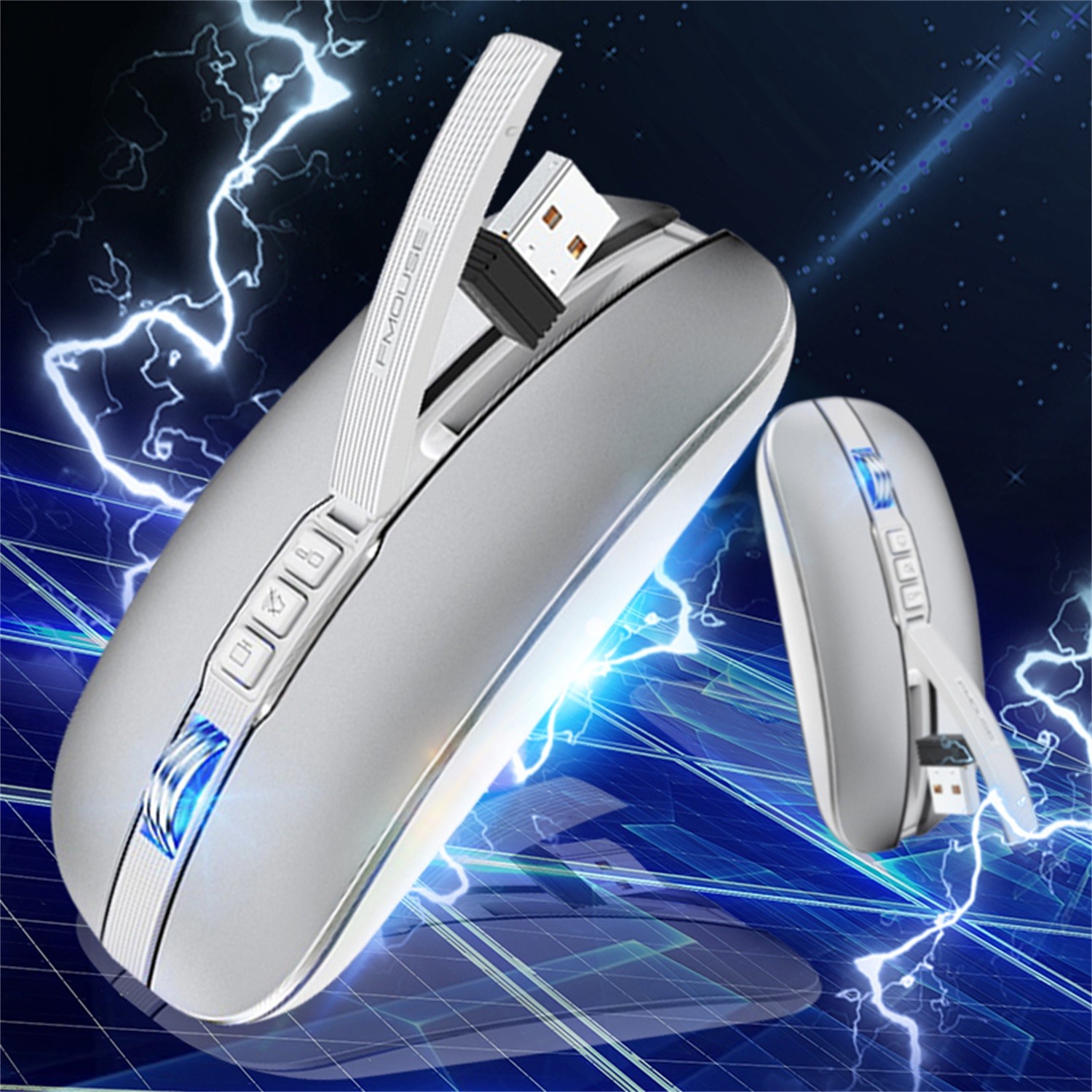 FMOUSE Wireless Bluetooth Dual-Mode Rechargeable Mice Desktop Notebook ...