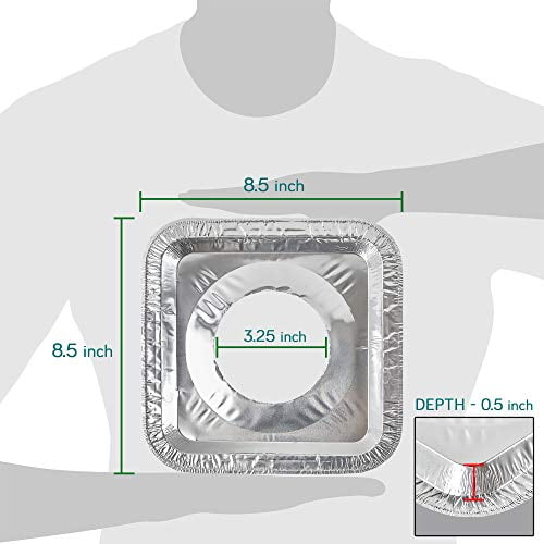 FMP Brands 1000 Pack 8.5 Inch Square Stove Burner Covers for Gas & Electric Stove Top ...