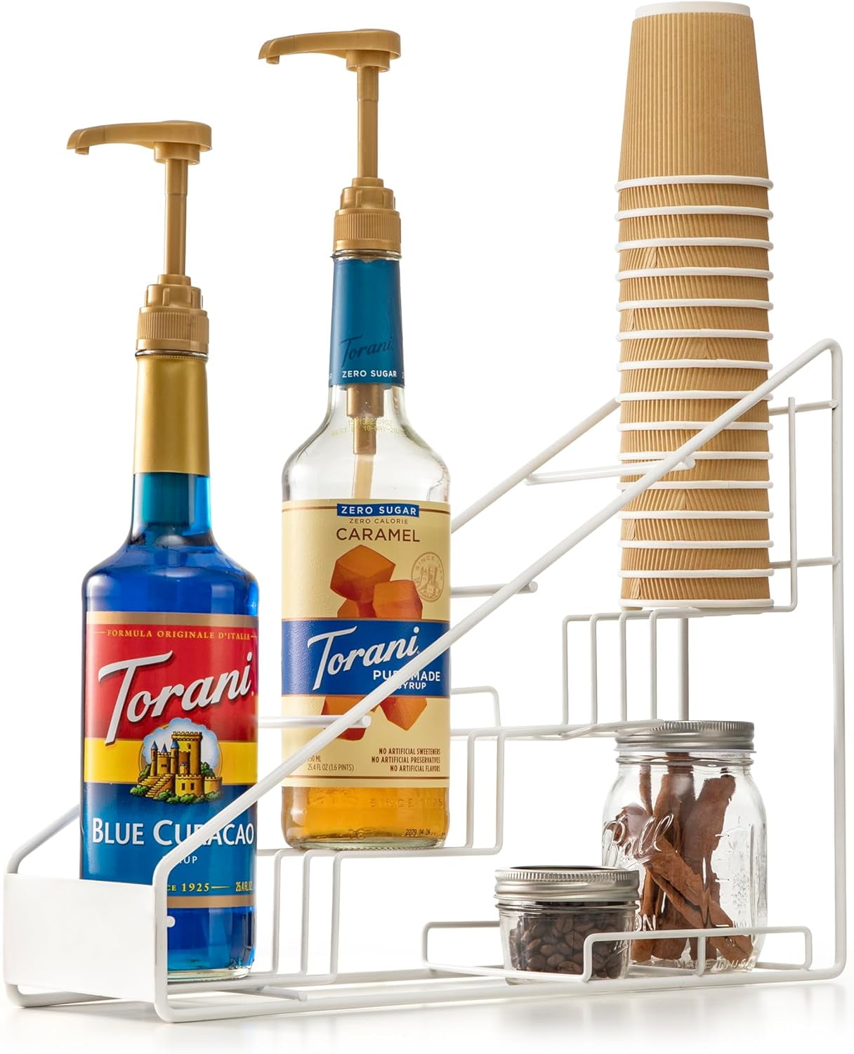 FMP Brands 4 Pack Fully Assembled Coffee Syrup Organizer, Torani and ...
