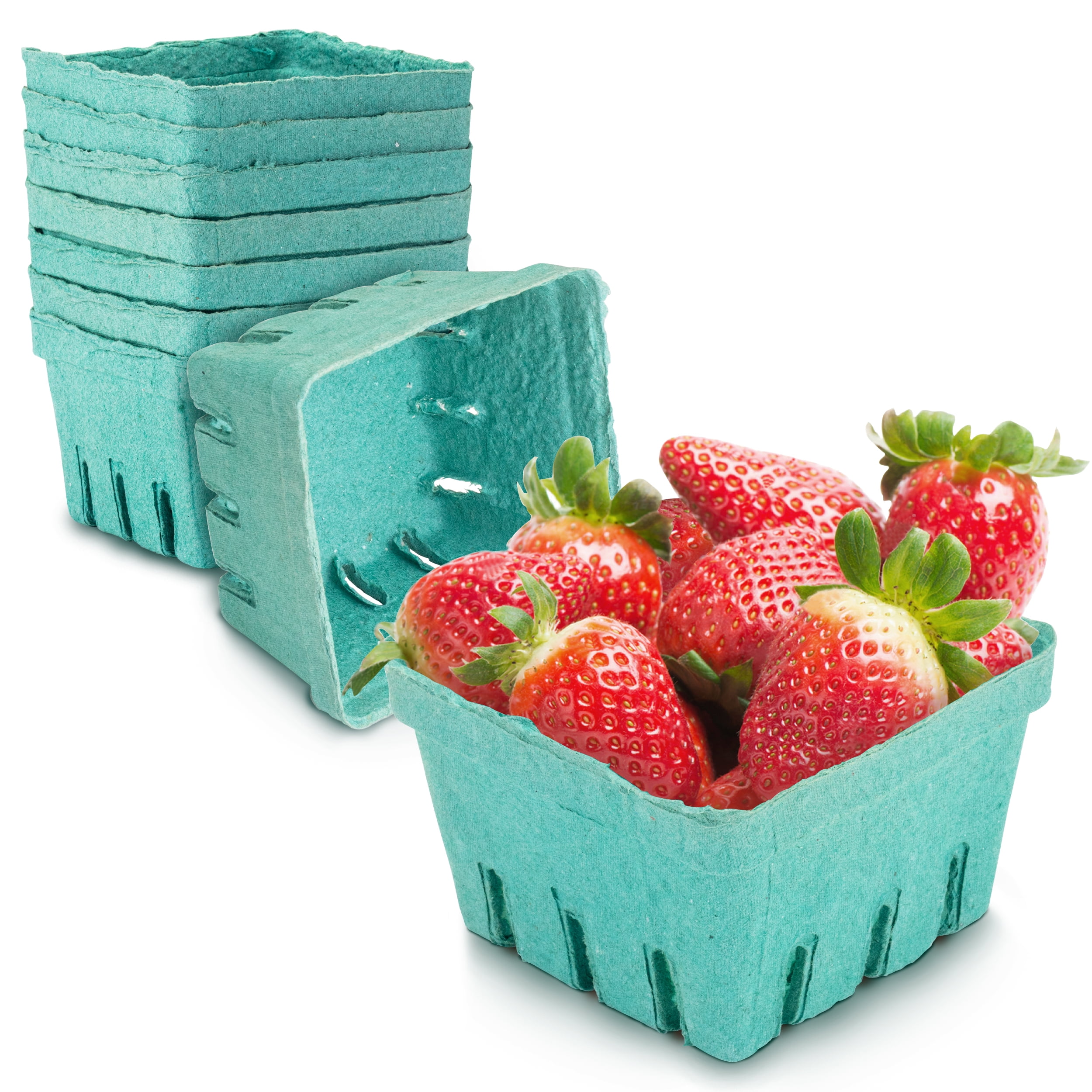 FMP Brands 44-Pack Green Pulp Fiber Berry Basket: Fresh Storage for ...