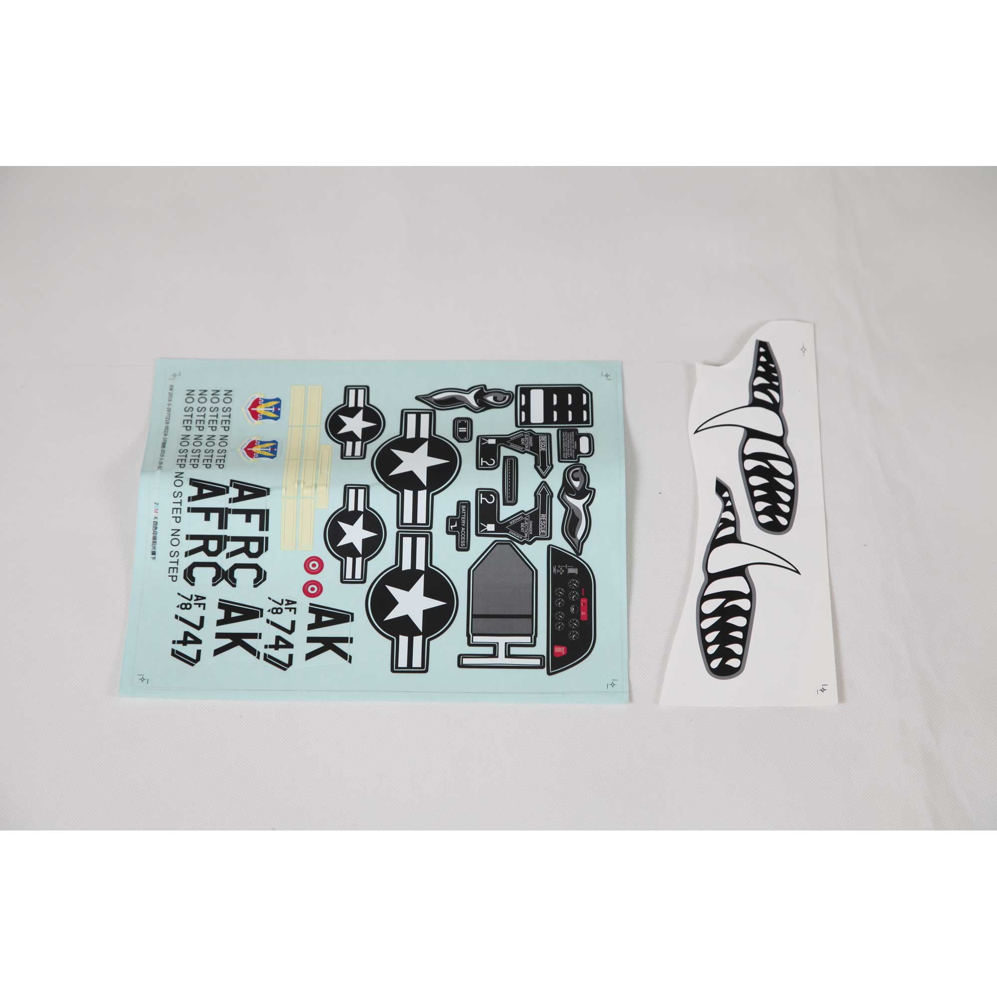 FMS Decal Sheet A-10 V2 70mm EDF PNP- FMMRQ122 Decals Trim Pilots Scale ...