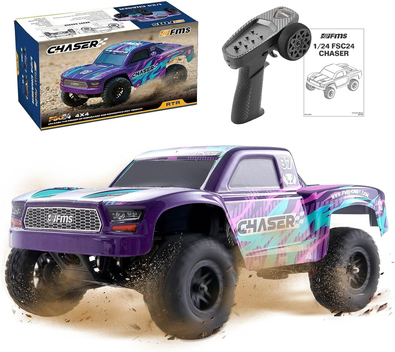 FMS Masters RC 1:24 FSC24 Chaser Short Course Truck RTR - Walmart.com