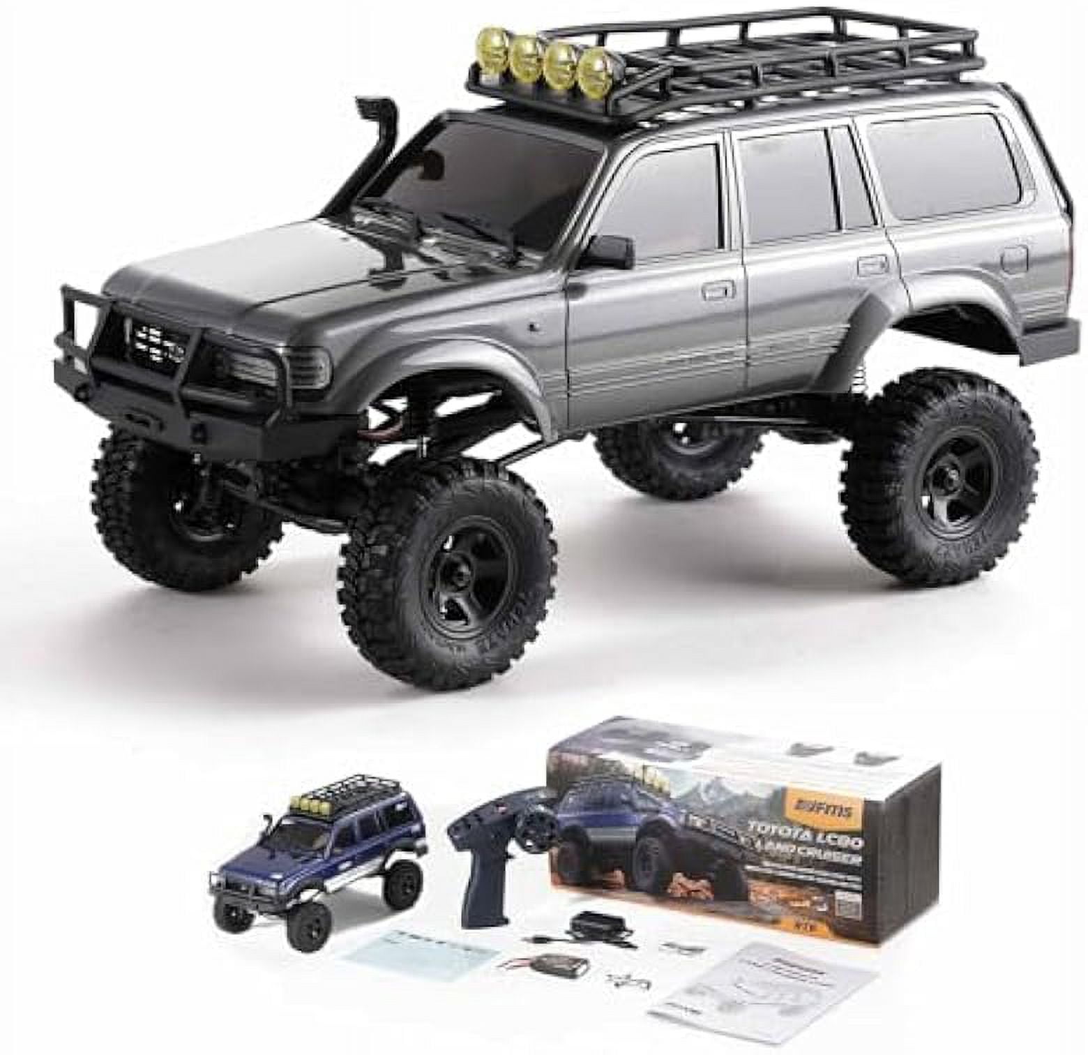 FMS RC Toyota Cruiser LC80 FCX18 1:18 Off Road Rock Crawler, Grey ...