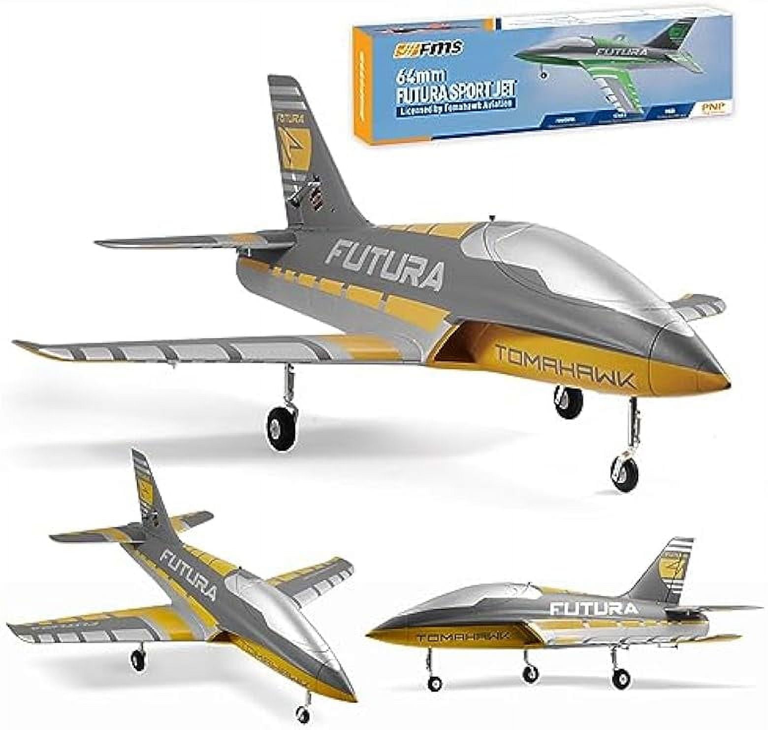 FMS Futura 64MM EDF RC Jets Yellow, RC Airplanes for Adults, Beginners ...