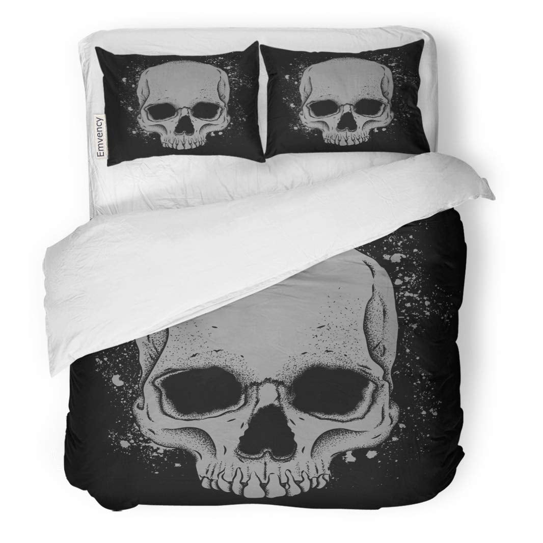 FMSHPON 3 Piece Bedding Set Abstract Portrait of Skull Flyers Anatomy ...