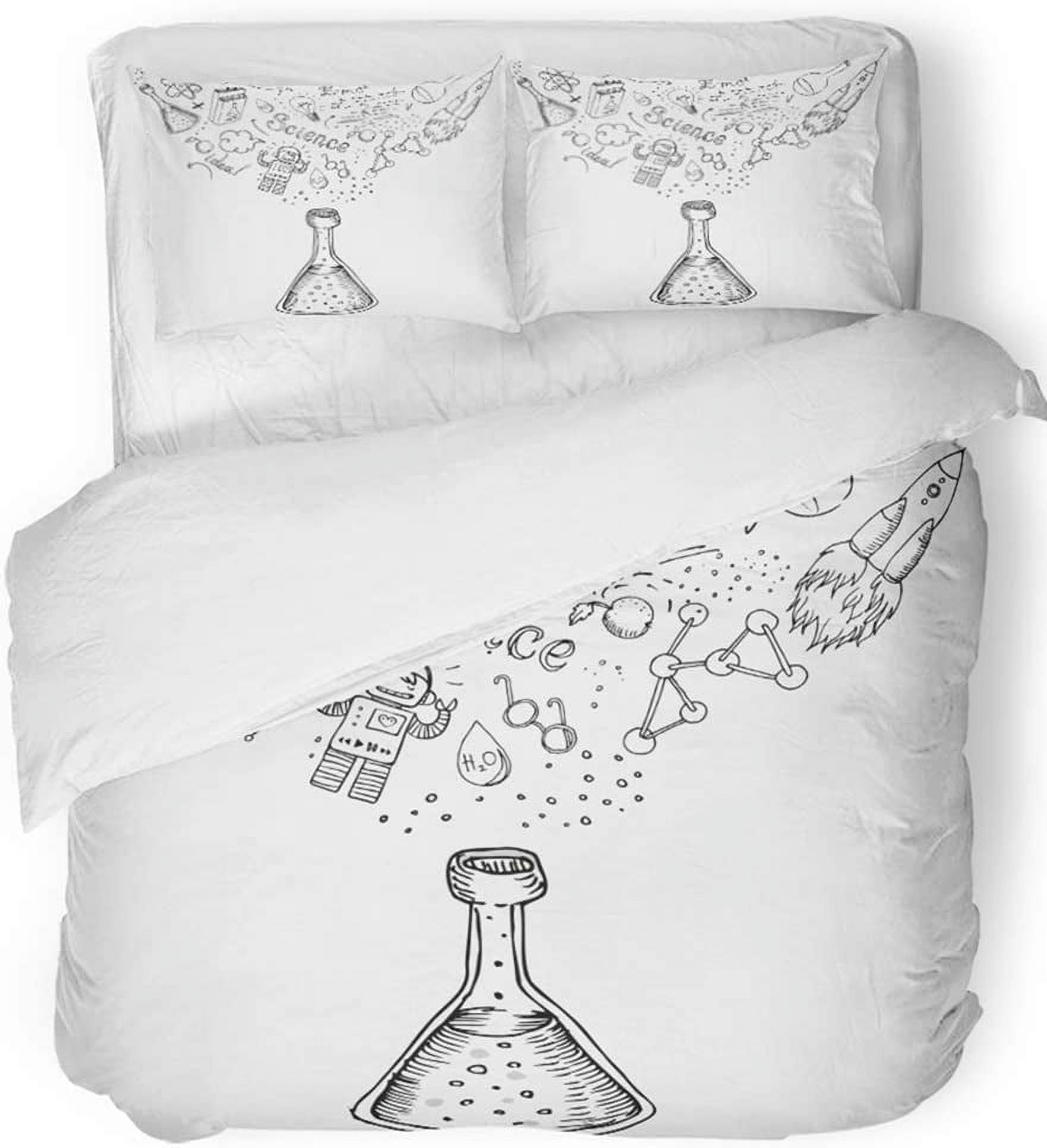 FMSHPON 3 Piece Bedding Set Atom Back to School Science Learning ...