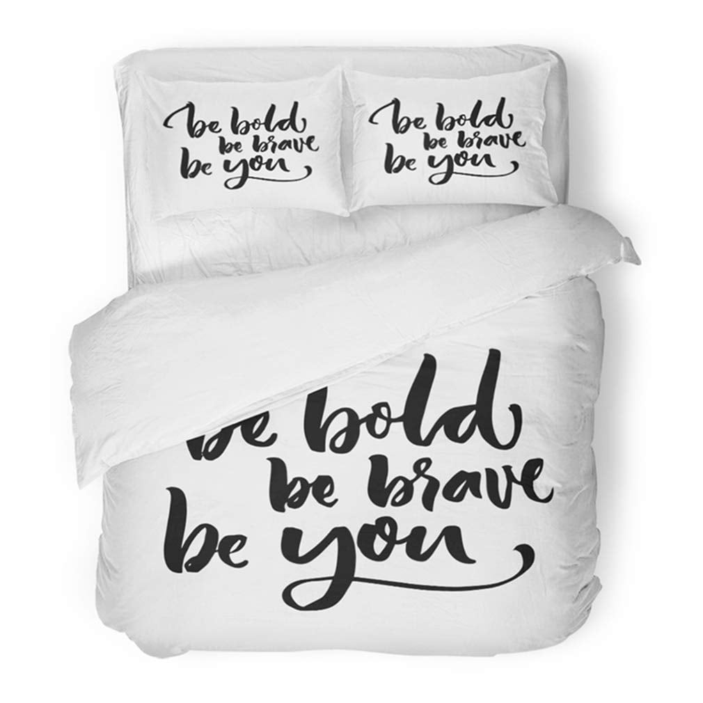FMSHPON 3 Piece Bedding Set Be Bold Brave You Inspirational Saying ...