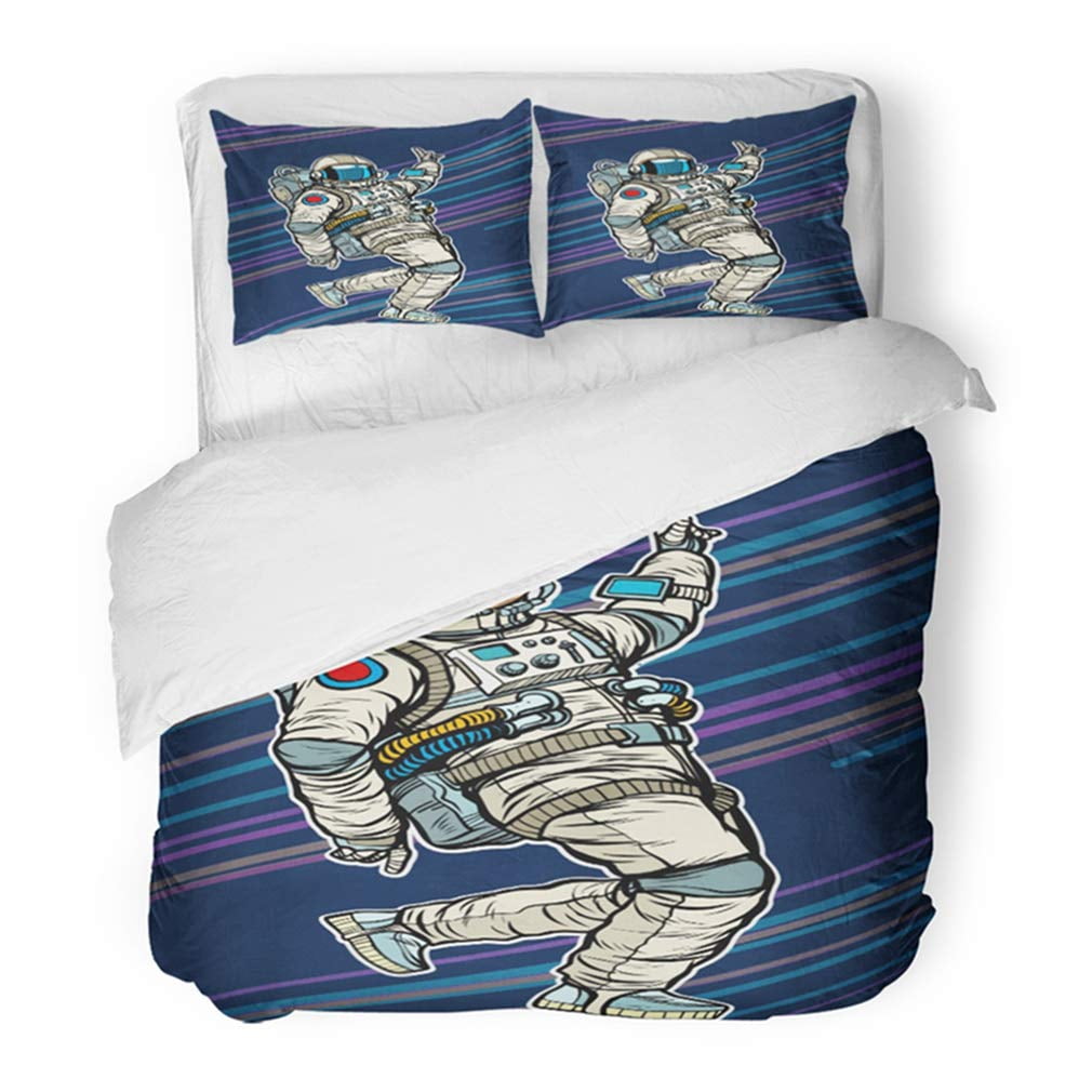 FMSHPON 3 Piece Bedding Set Captain Astronaut Dancing Disco Funny Pop ...