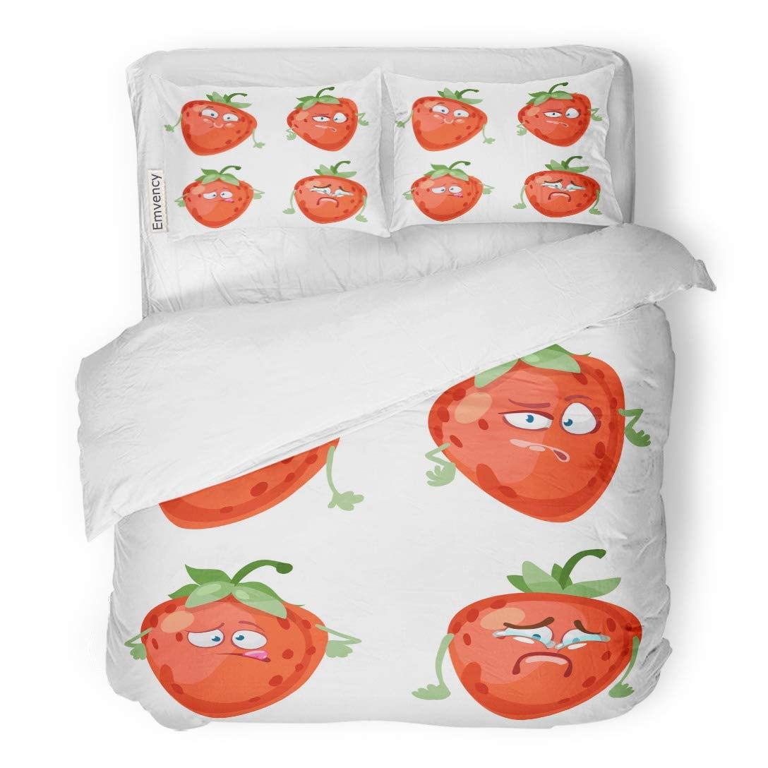 FMSHPON 3 Piece Bedding Set Colorful Fruit of Cartoon Character Many ...
