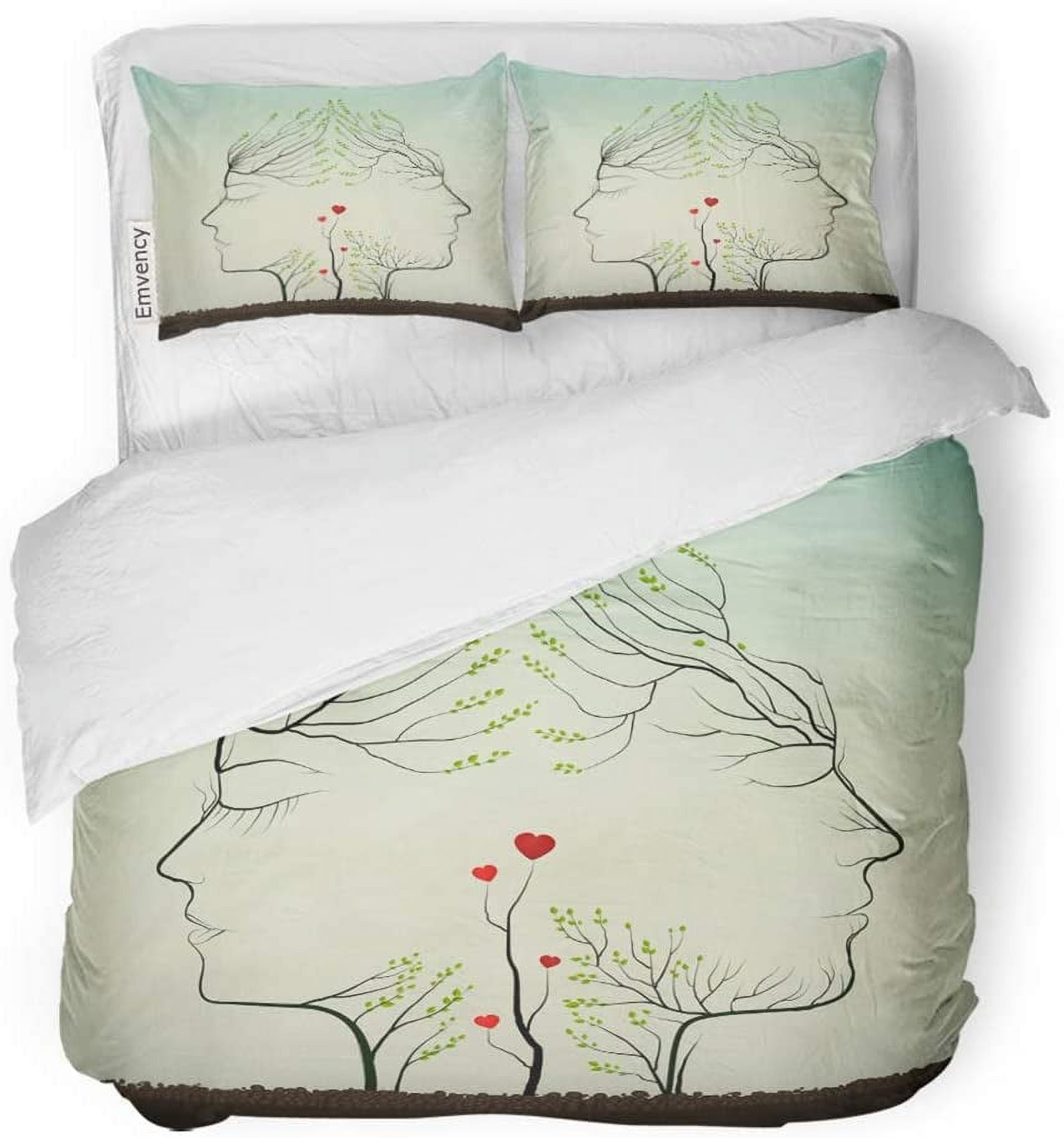 FMSHPON 3 Piece Bedding Set Couple of People Look Like Tree Branches ...
