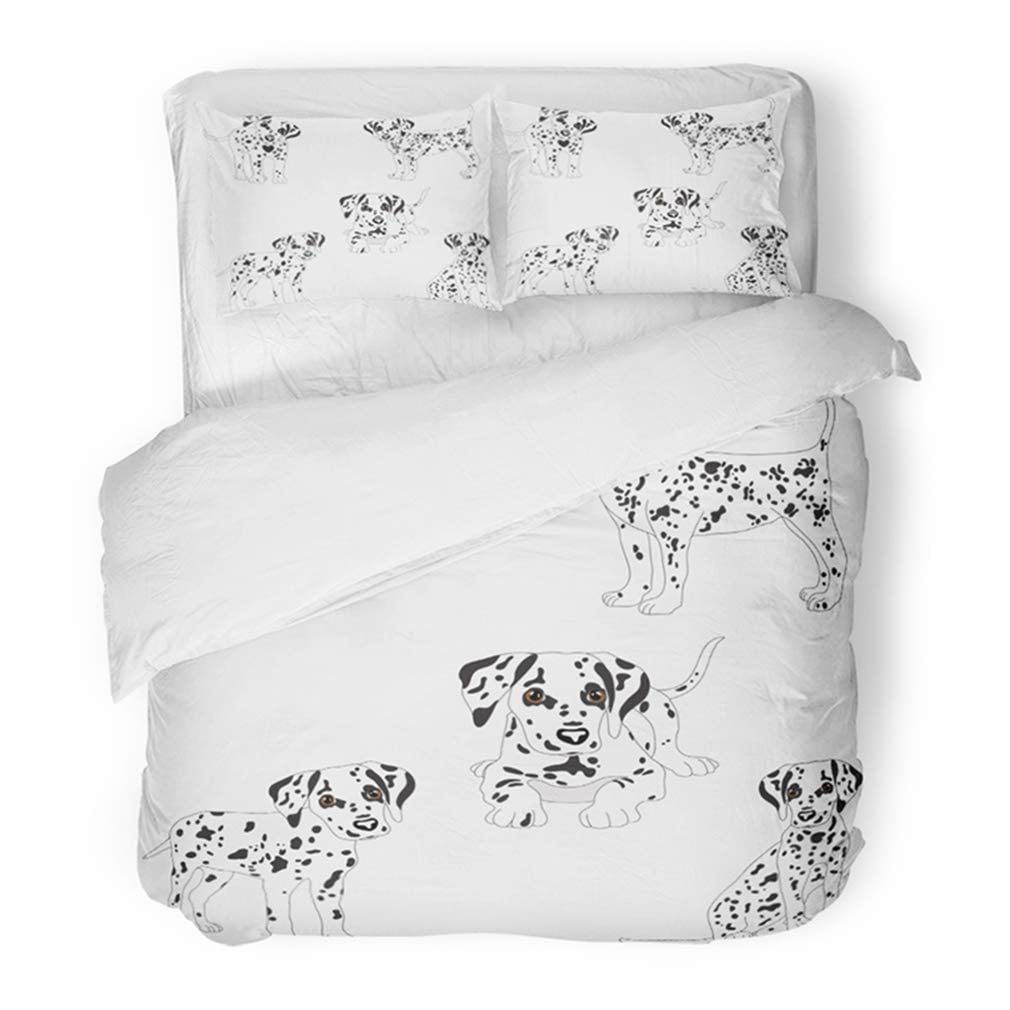 FMSHPON 3 Piece Bedding Set Dalmatians Cute Sad Portrait of Puppy Dog ...