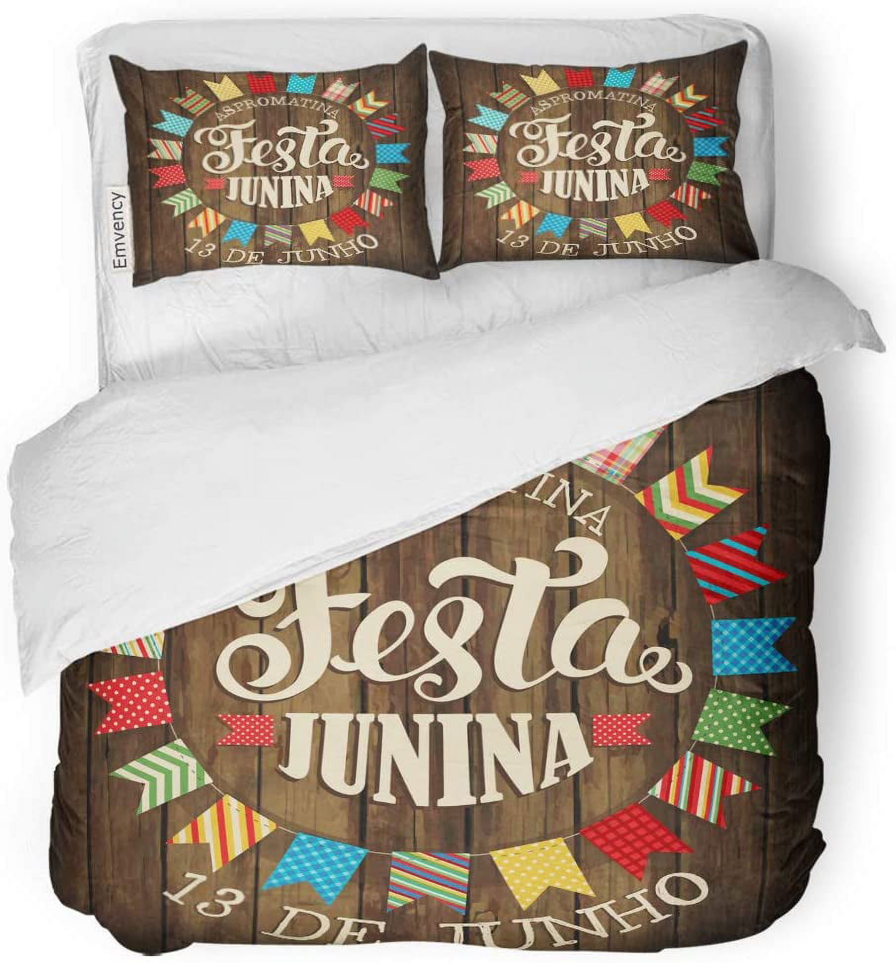 FMSHPON 3 Piece Bedding Set Fair Festa Junina Traditional Brazil June ...