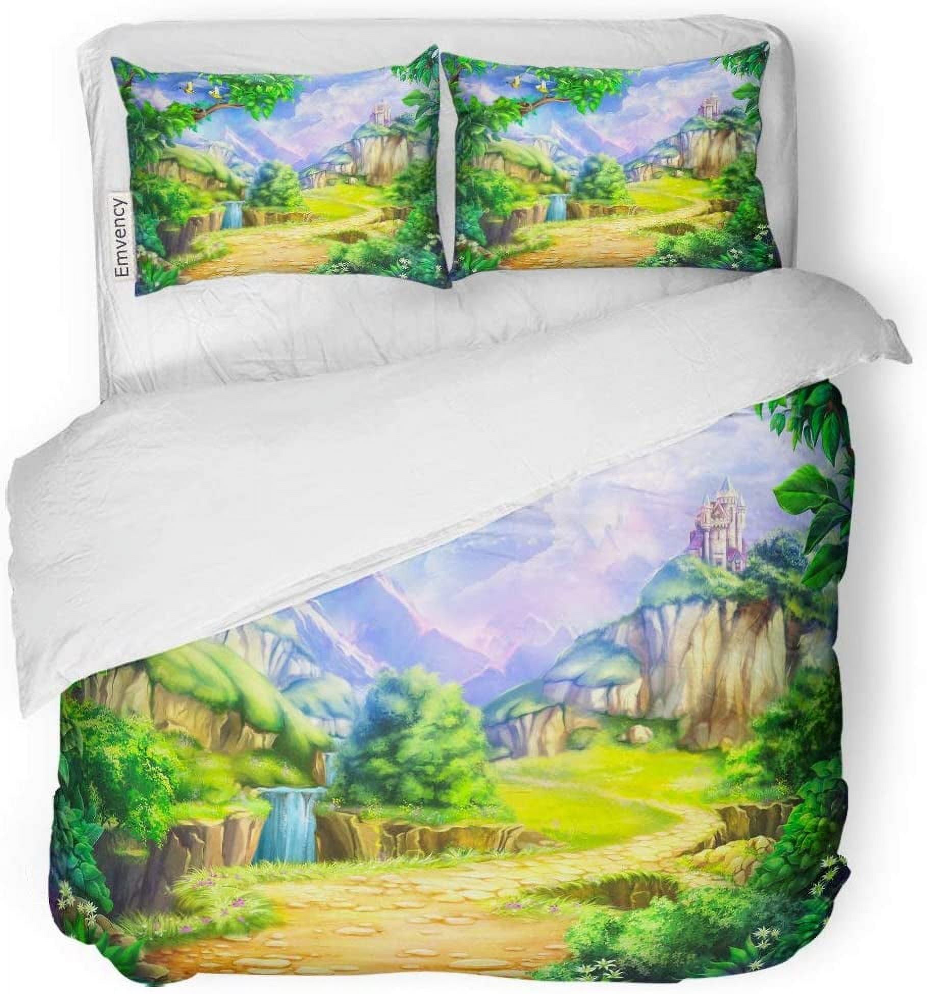 FMSHPON 3 Piece Bedding Set Fairy Tale Cartoon Digital of Fairytale ...