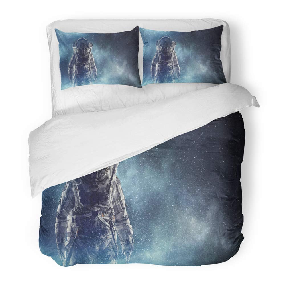 FMSHPON 3 Piece Bedding Set Fiction Adventure of Spaceman Mixed Media ...