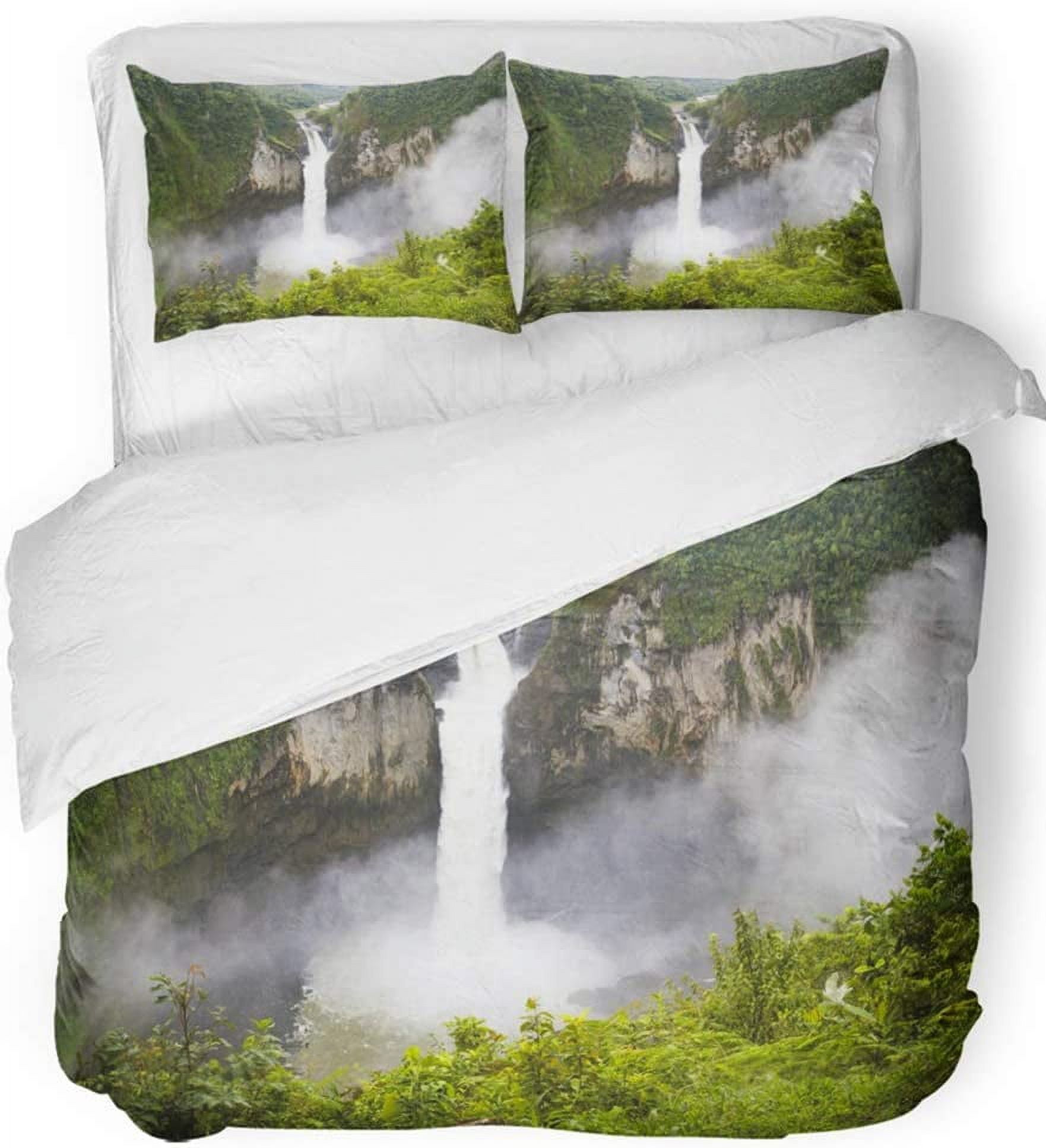FMSHPON 3 Piece Bedding Set Green Amazon San Rafael Falls The Largest ...