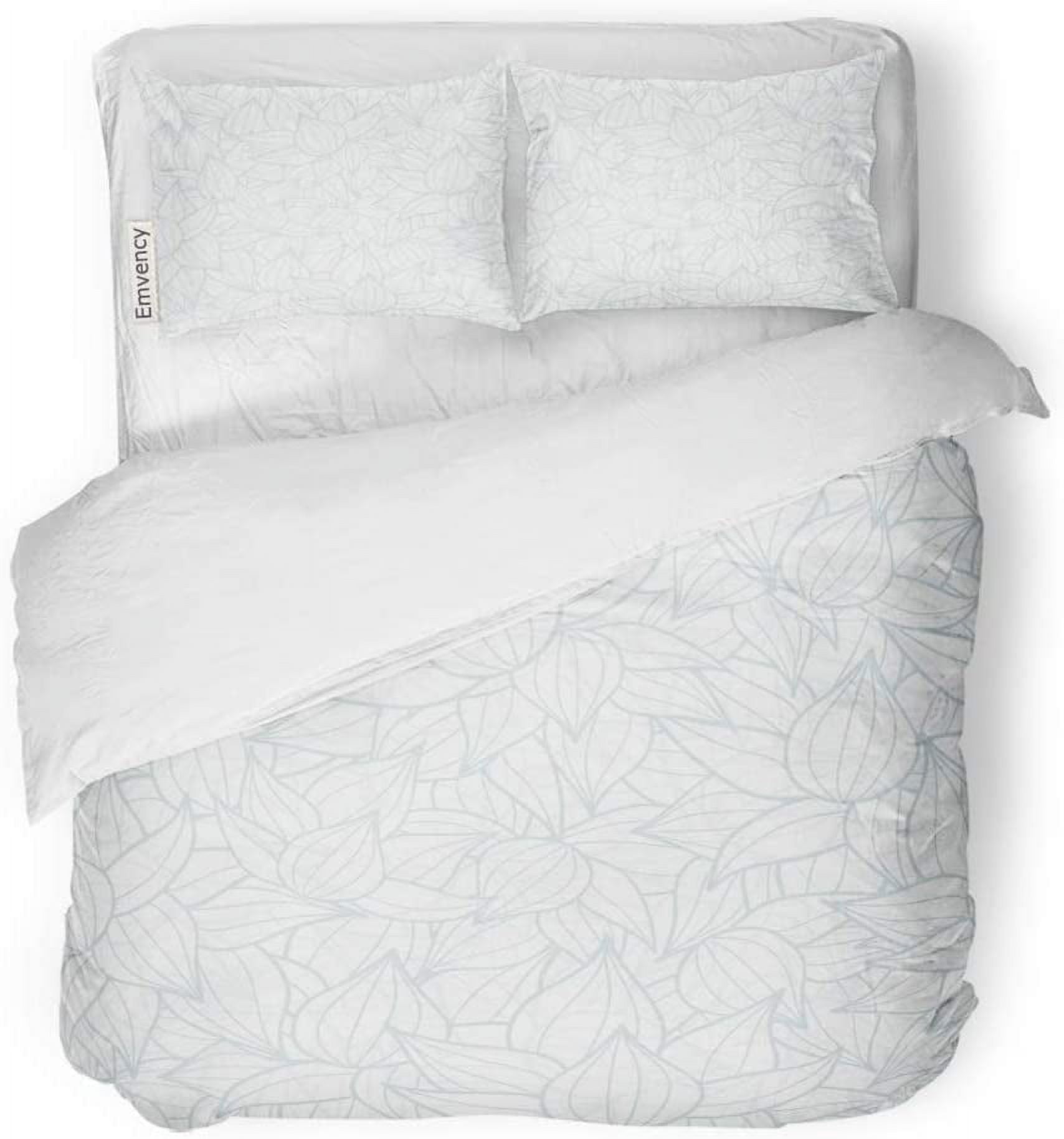FMSHPON 3 Piece Bedding Set Light Grey Succulent Plant Drawing Great ...