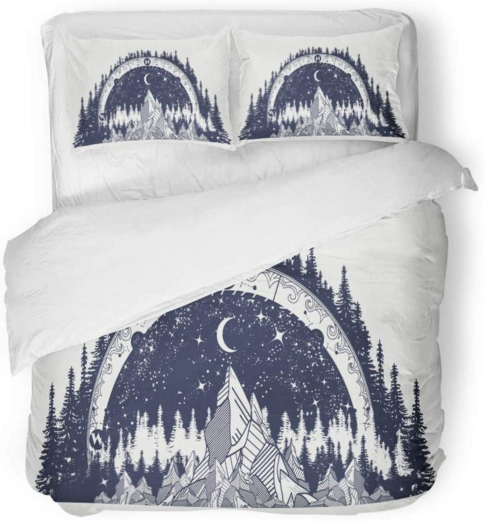 FMSHPON 3 Piece Bedding Set Mountain Antique Compass and Wind Rose ...