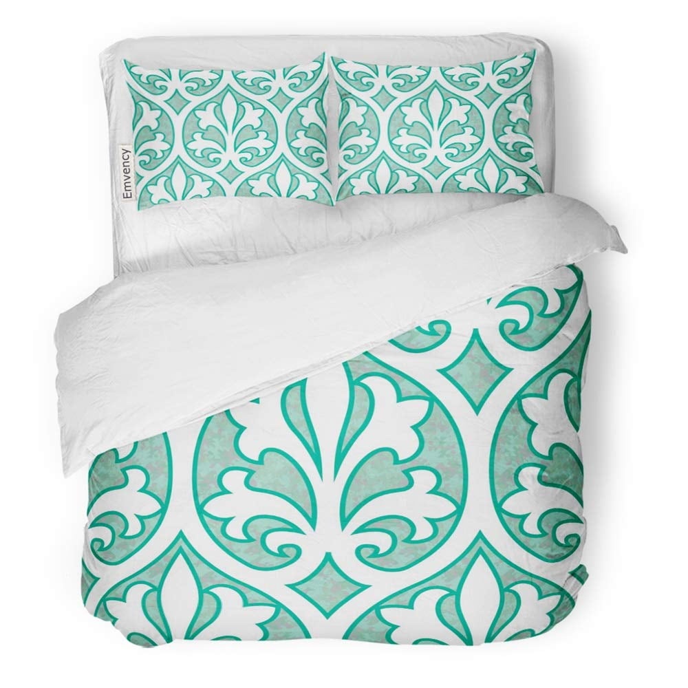 FMSHPON 3 Piece Bedding Set Ogee 15Th Century Inspired Pattern Artwork ...