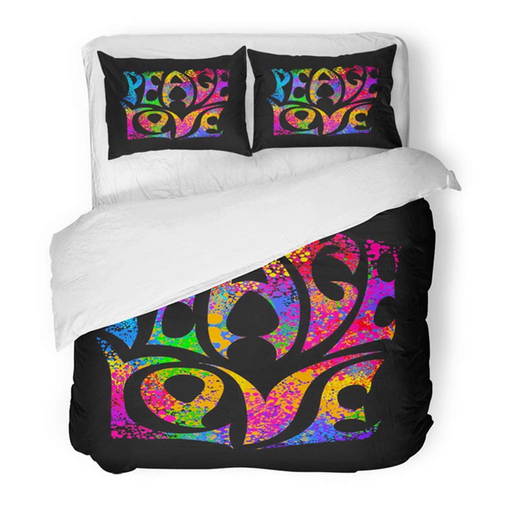 FMSHPON 3 Piece Bedding Set Symbols Two Fingers As Sign of Victory ...