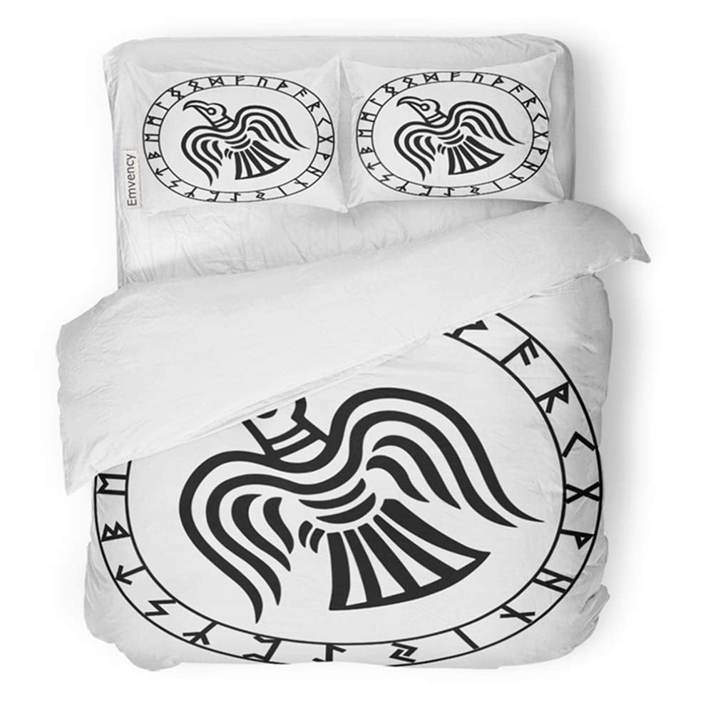 FMSHPON 3 Piece Bedding Set Viking The Runic Circle Futark Inscribed ...