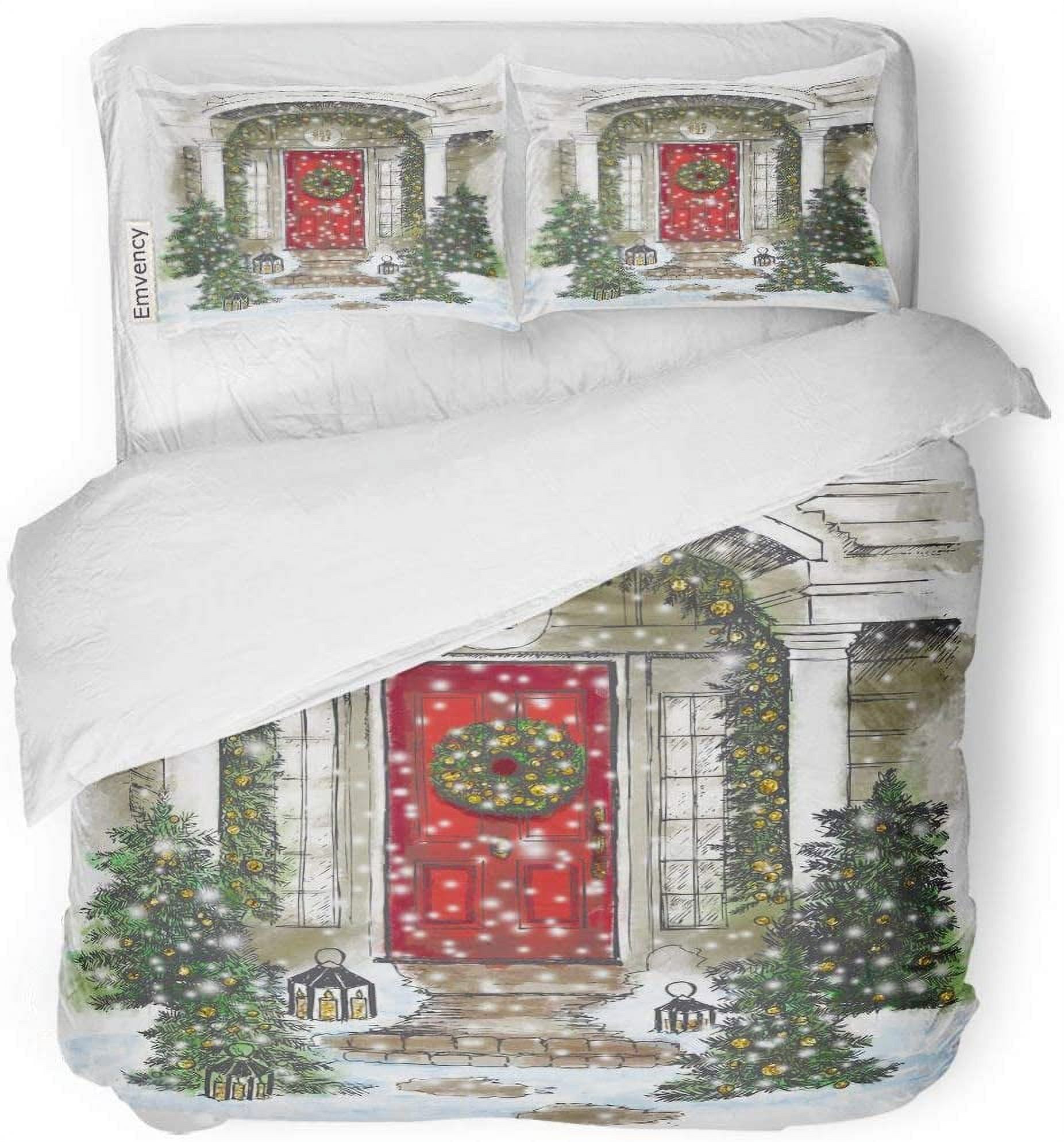 FMSHPON 3 Piece Bedding Set Western Denim Ornate Paisley Pattern in ...