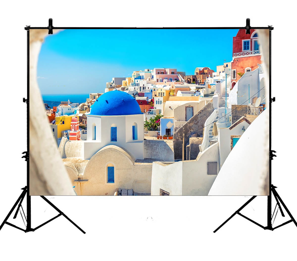 FMSHPON 7x5ft Blue Dome Church Look Photography Backdrops Polyester ...