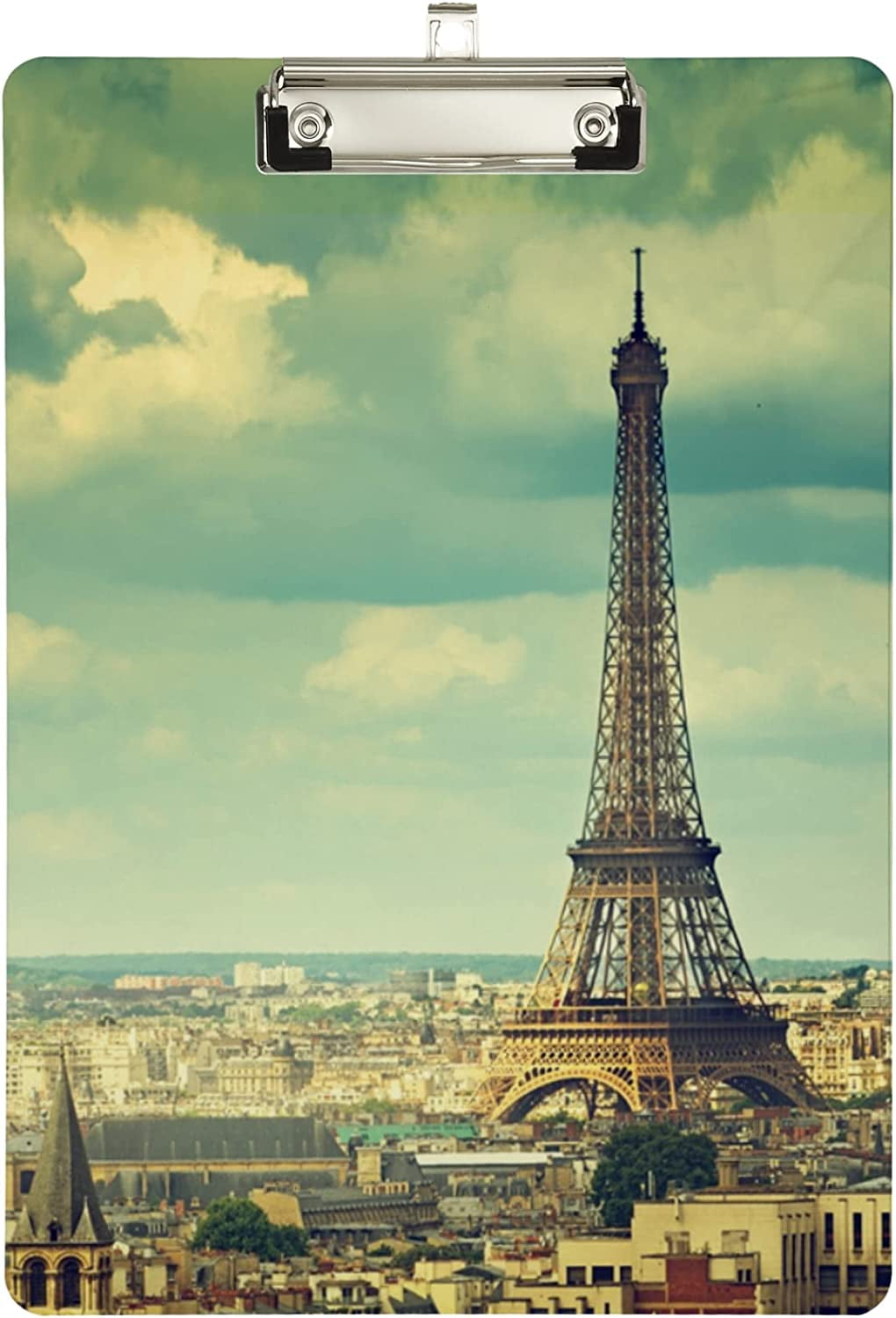 FMSHPON Beautiful Paris Eiffel Tower City Landscape Clipboard Hardboard ...