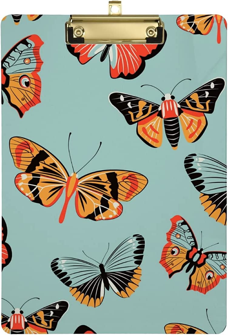FMSHPON Butterfly Clipboard Hardboard Wood Nursing Clip Board and Pull for Standard A4 Letter ...