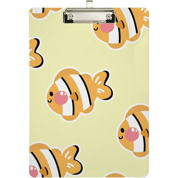FMSHPON Cartoon Fish Clipboard Hardboard Wood Nursing Clip Board and ...