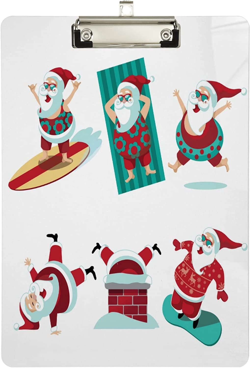 FMSHPON Cartoon Santa Claus Christmas Collection Clipboard Hardboard ...