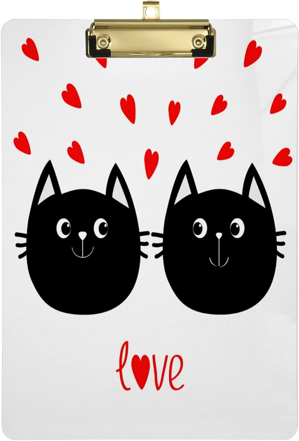 FMSHPON Cat Kitten Valentine's Day Love Heart Clipboard Hardboard Wood ...