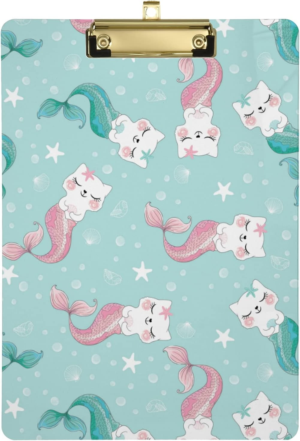 FMSHPON Cat Mermaid Clipboard Hardboard Wood Nursing Clip Board and ...
