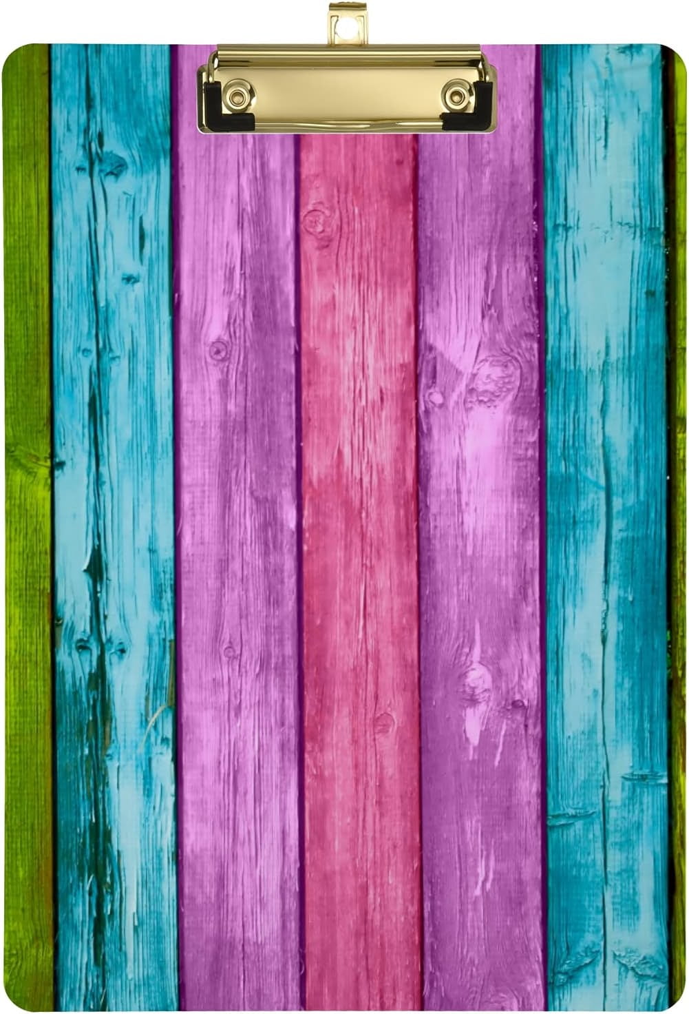 FMSHPON Chic Rainbow Wood Clipboard Hardboard Wood Nursing Clip Board ...
