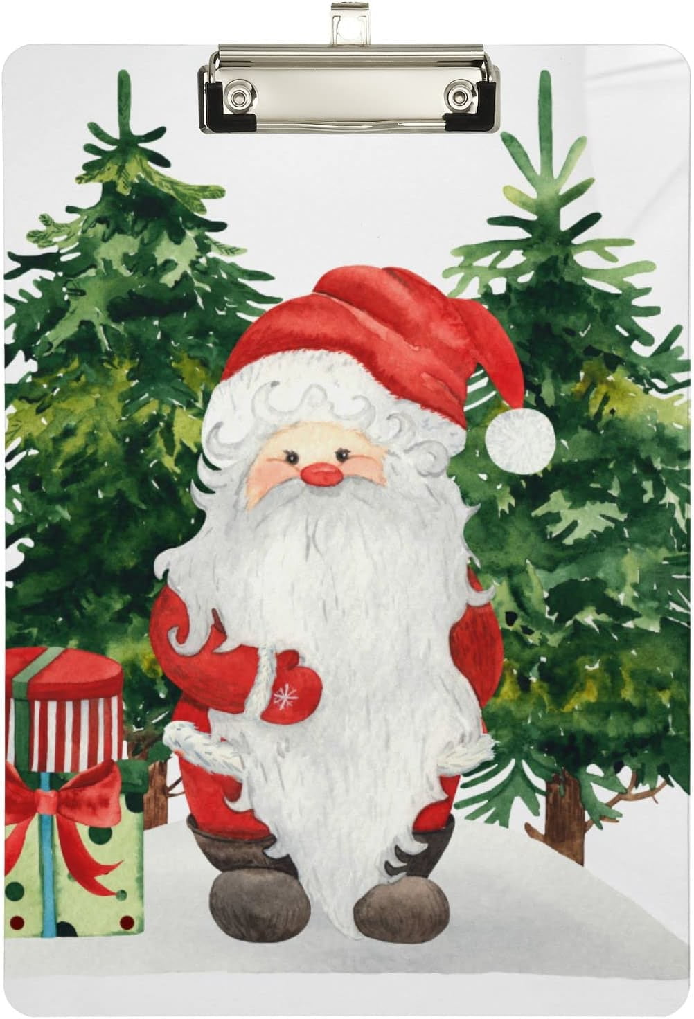 FMSHPON Christmas Santa Xmas Tree Present Clipboard Hardboard Wood ...