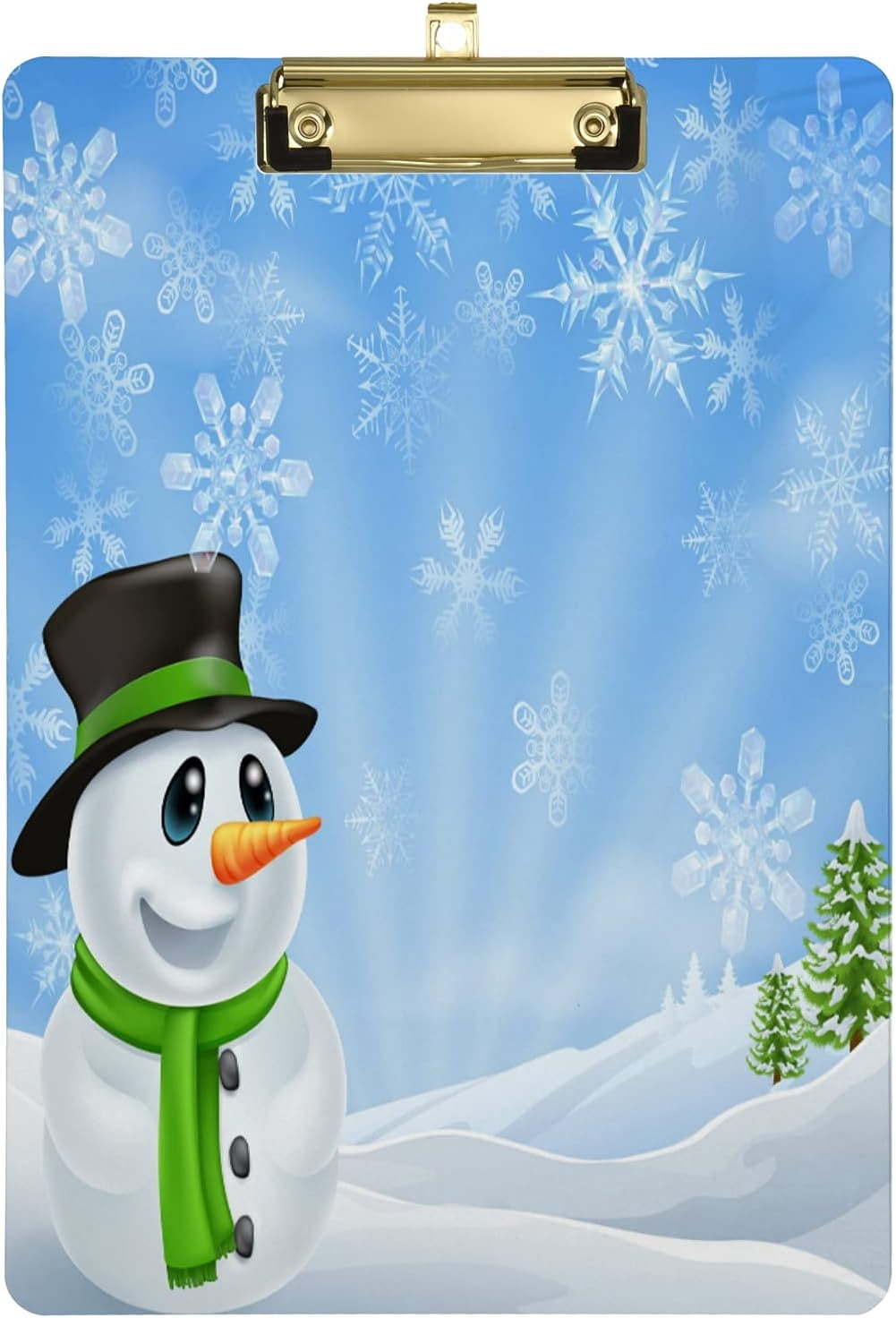 FMSHPON Christmas Snowman Santa Clipboard Hardboard Wood Nursing Clip ...