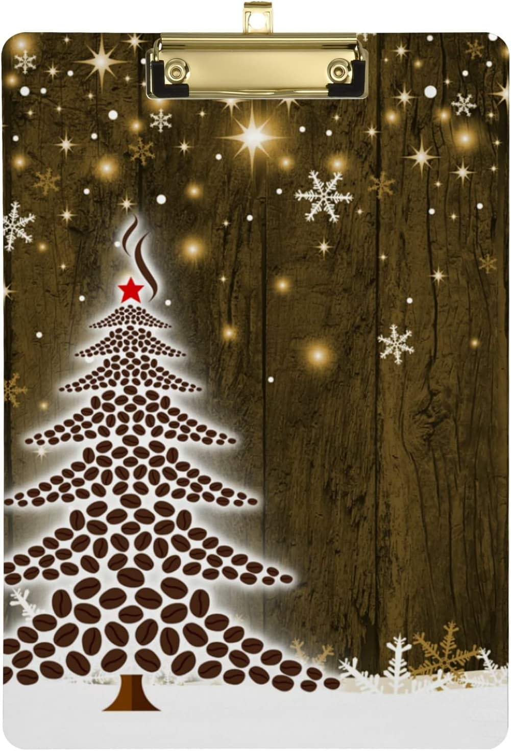 FMSHPON Christmas Tree Clipboard Hardboard Wood Nursing Clip Board and ...