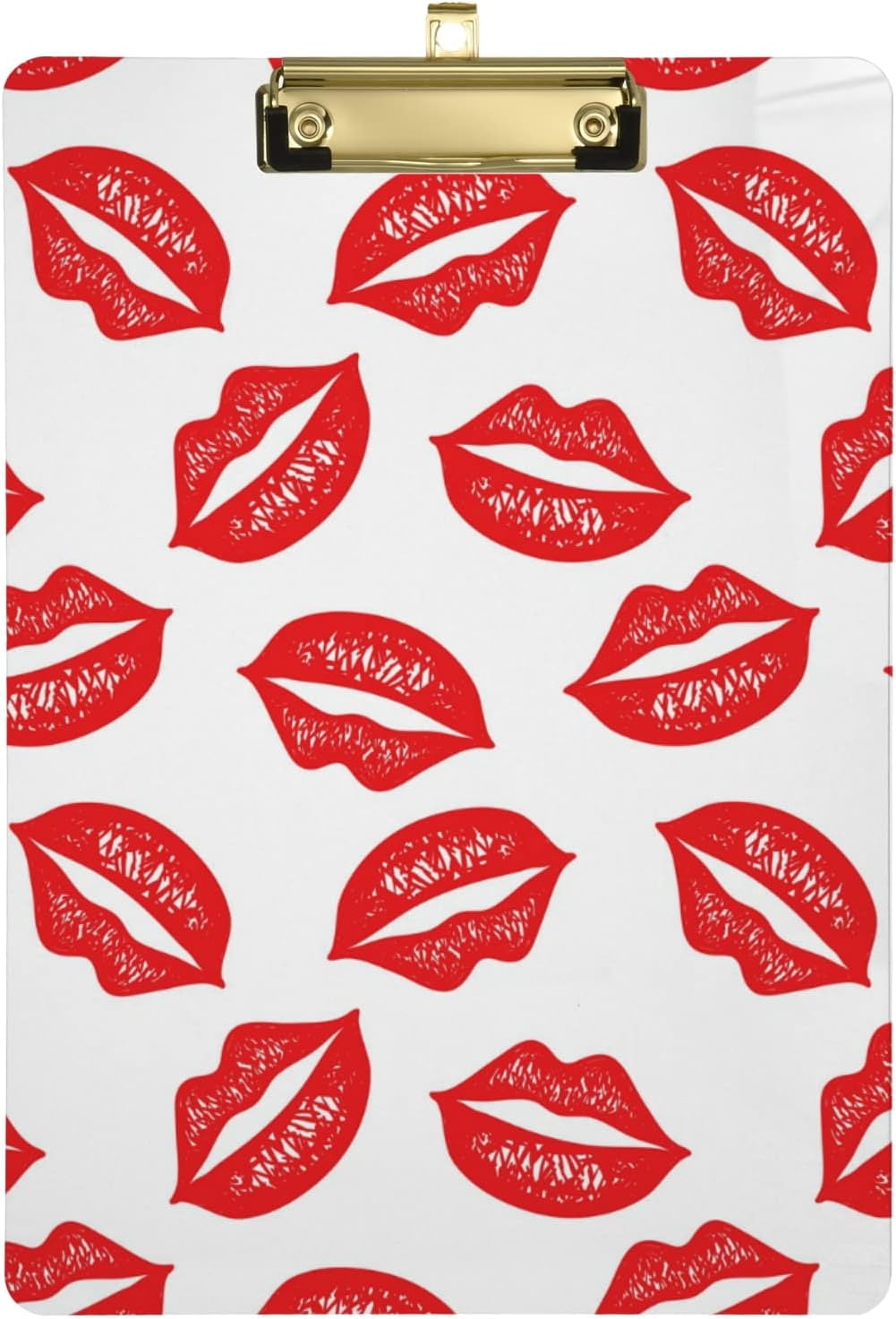 FMSHPON Colorful Lips Clipboard Hardboard Wood Nursing Clip Board and ...