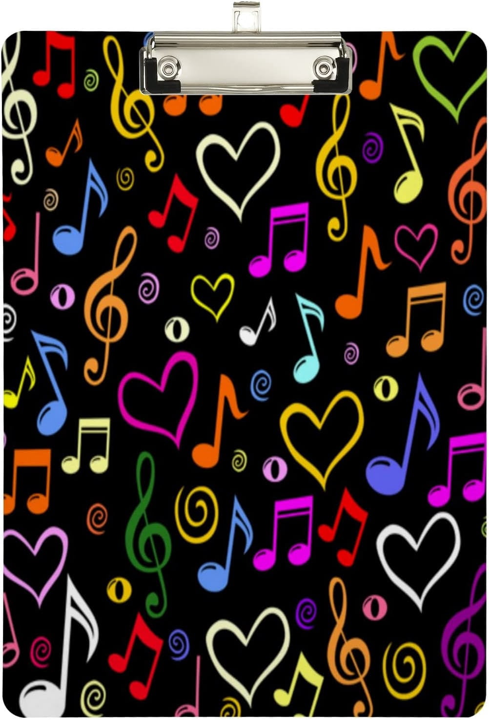 FMSHPON Colorful Musical Notes Clipboard Hardboard Wood Nursing Clip ...